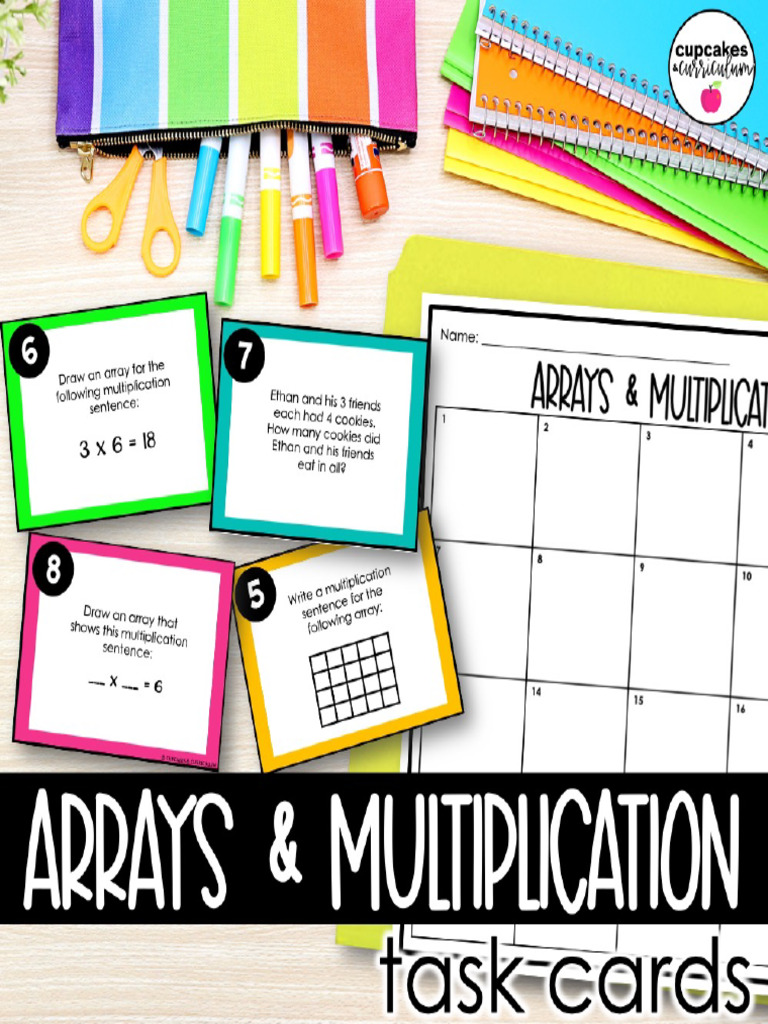 Arrays and Multiplication TaskCards | PDF