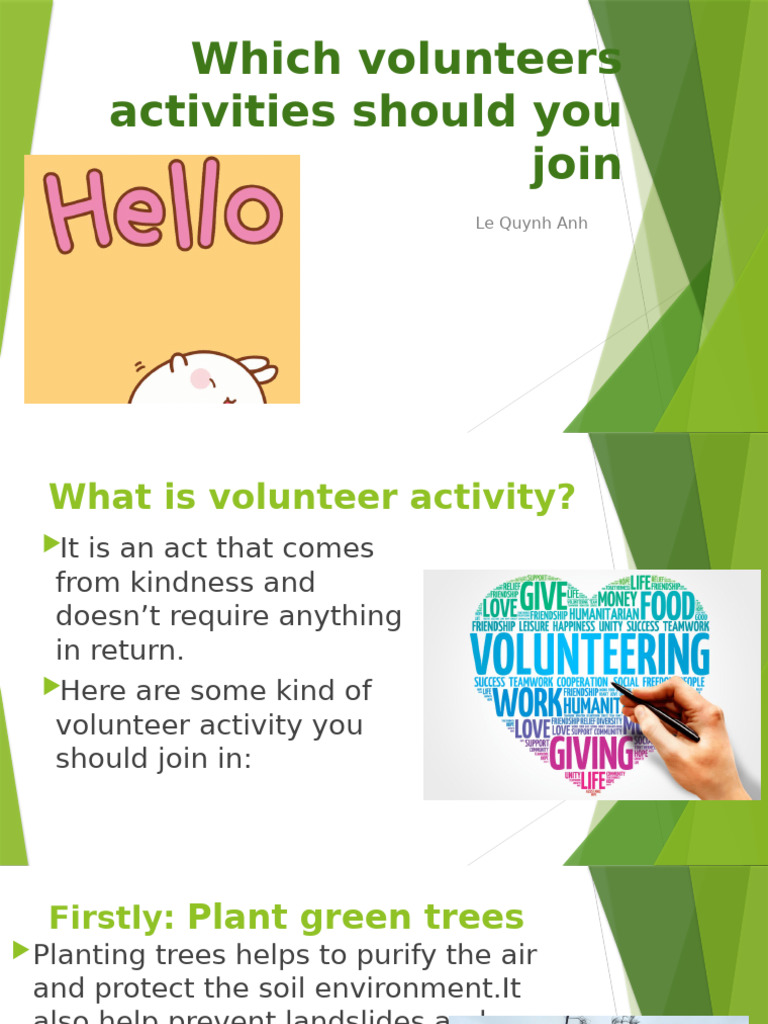 Top Volunteer Activities to Join | PDF