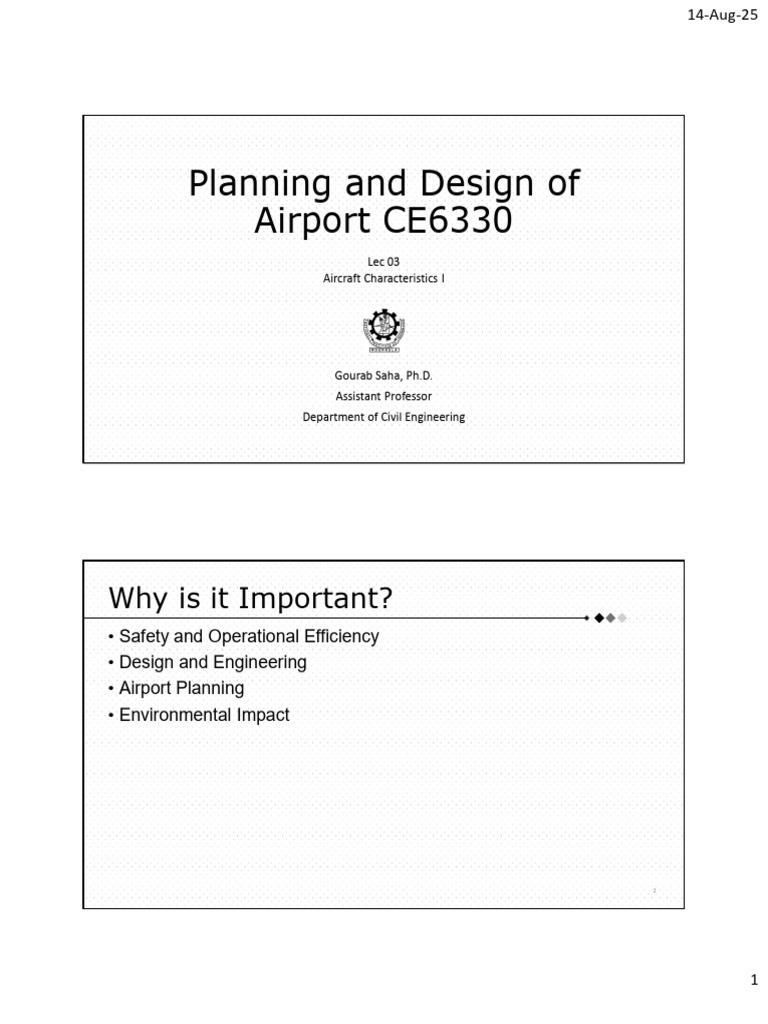 Airport Design: Aircraft Characteristics | PDF | Mechanical Engineering ...