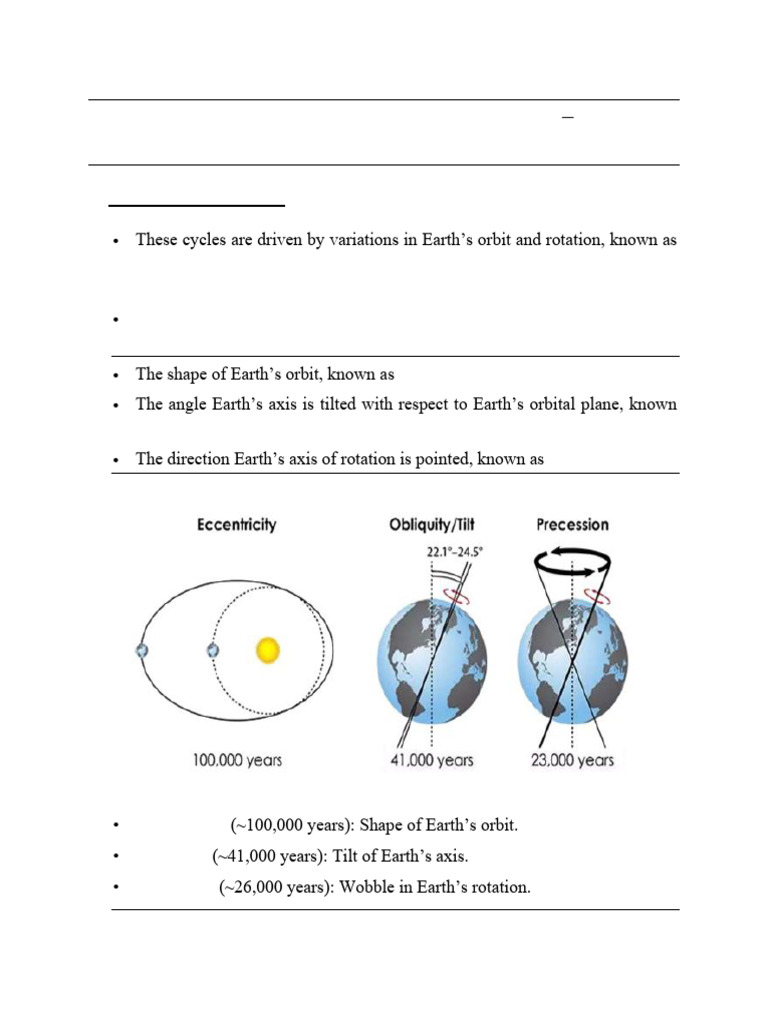 5 Lecture Climatic Cycles During The Quaternary - Milankovitch Forcing ...