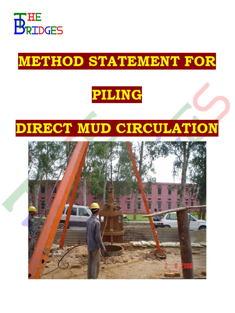 Method Statement For Piling Direct Mud Circulation | PDF | Concrete ...