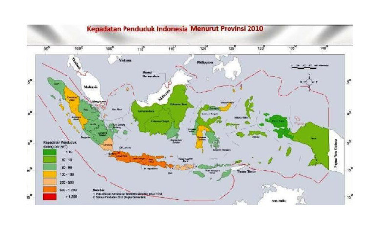 Peta Kepadatan Penduduk Indonesia | PDF
