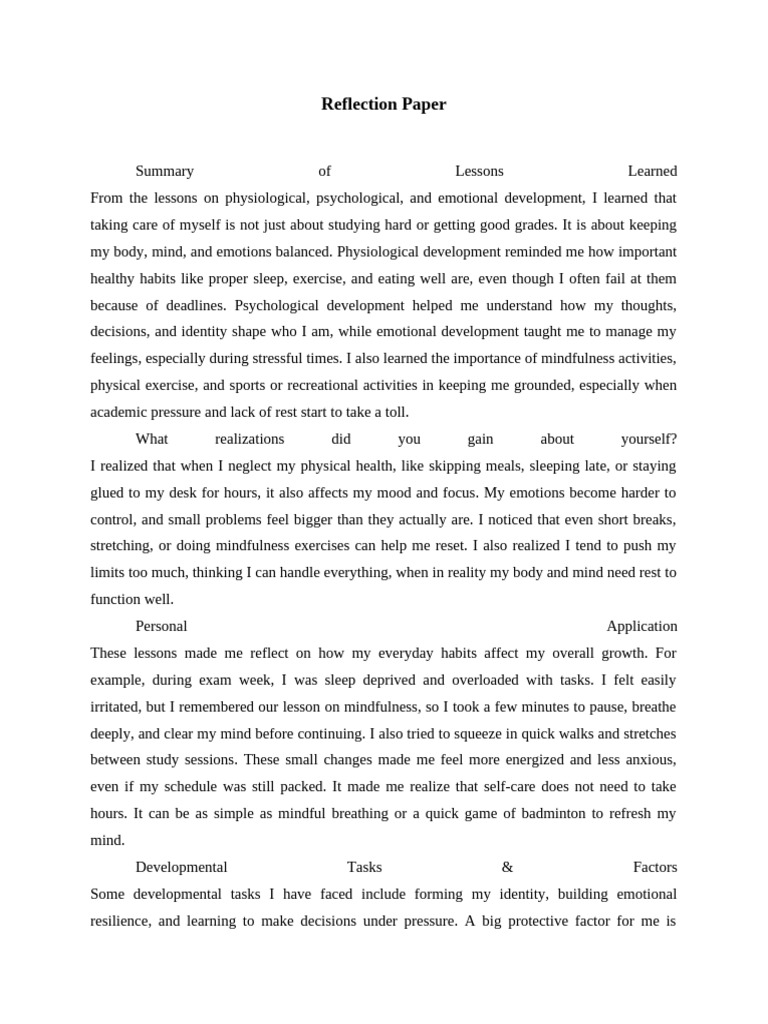 Reflection Paper Nic Hari | PDF | Mindfulness | Mind