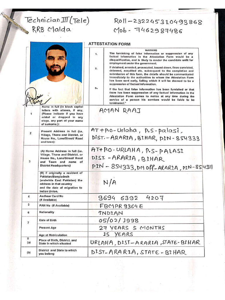 Attestation Form - Compressed | PDF