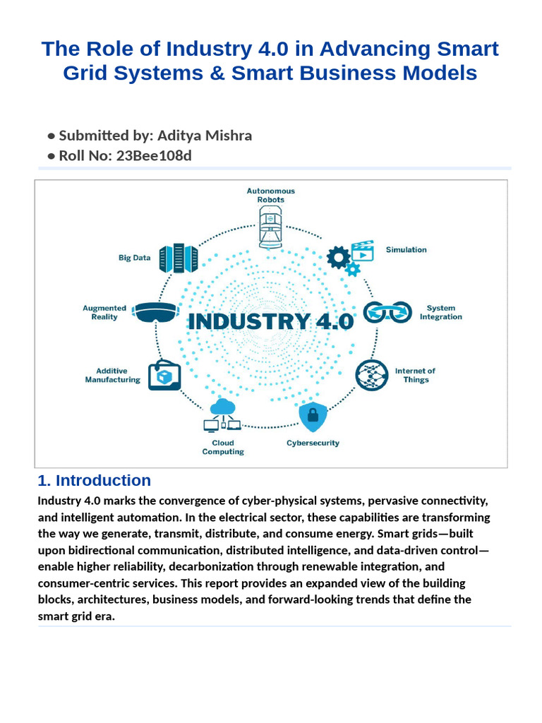 Smart Grid Illustrated Report Main | PDF | Smart Grid | Internet Of Things