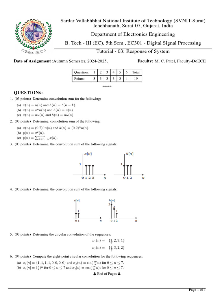 EC305 DSP Tutorial 003 | PDF