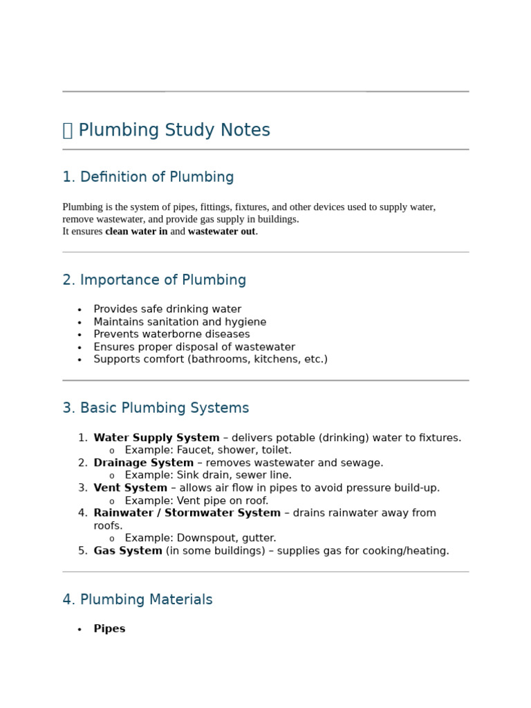 Plumbing Notes Pdf Plumbing Toilet