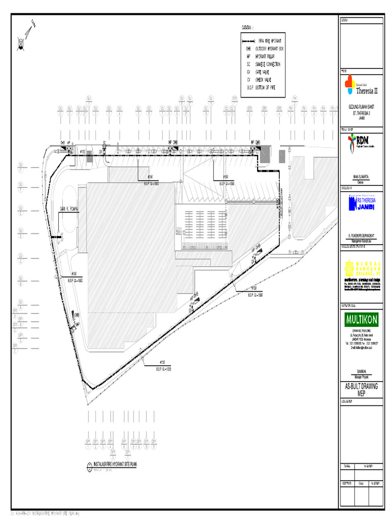 Asb-Fh-201 Instalasi Fire Hydrant Site Plan-Layout1 | PDF
