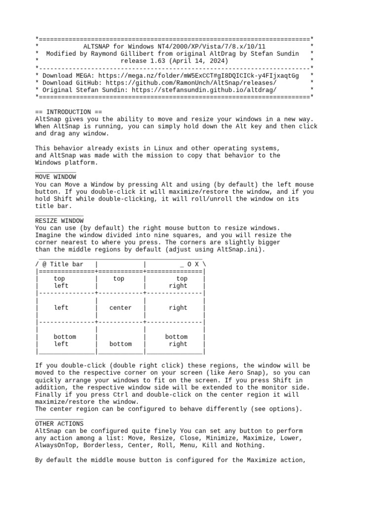 AltSnap: Enhance Window Management | PDF | Window (Computing) | Button ...