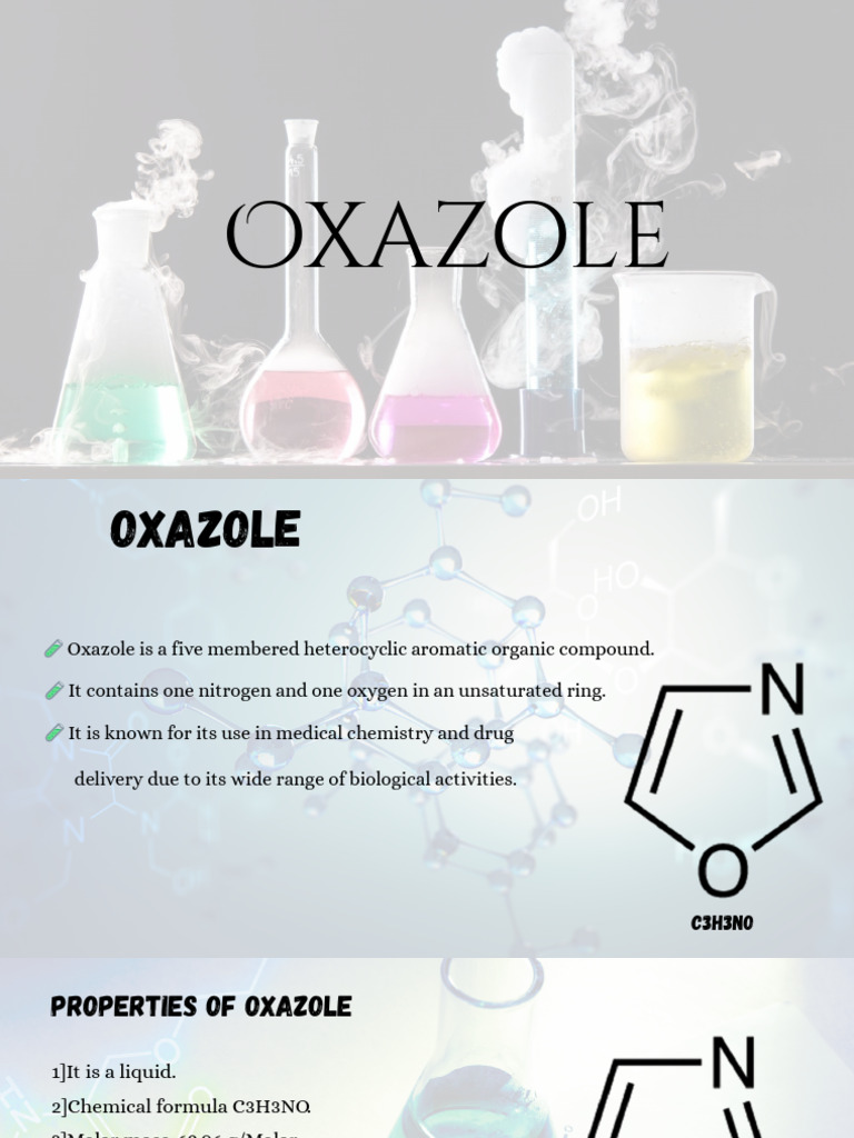 Oxazole: Structure and Medicinal Uses | PDF