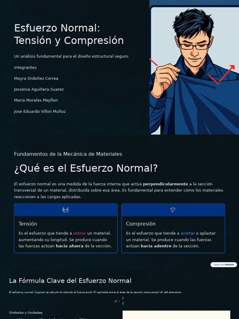 Esfuerzo Normal: Tensión y Compresión | PDF | Estrés (Mecánica ...