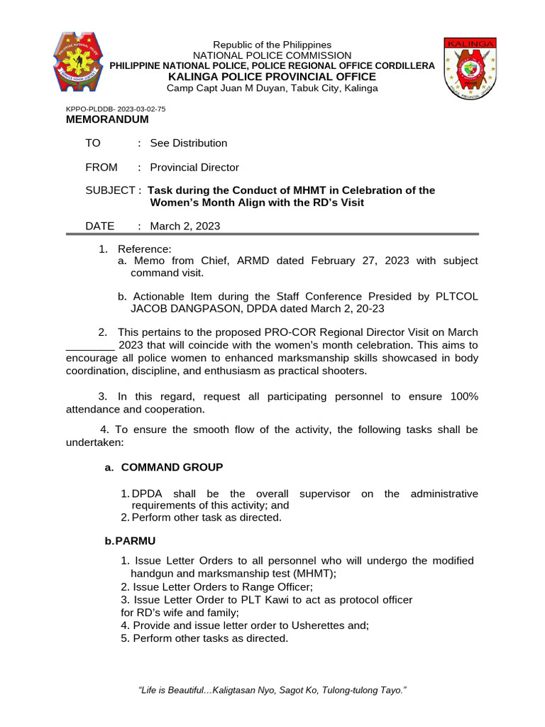 MHMT Tasking 2023 | PDF | Firearms | Projectile Weapons