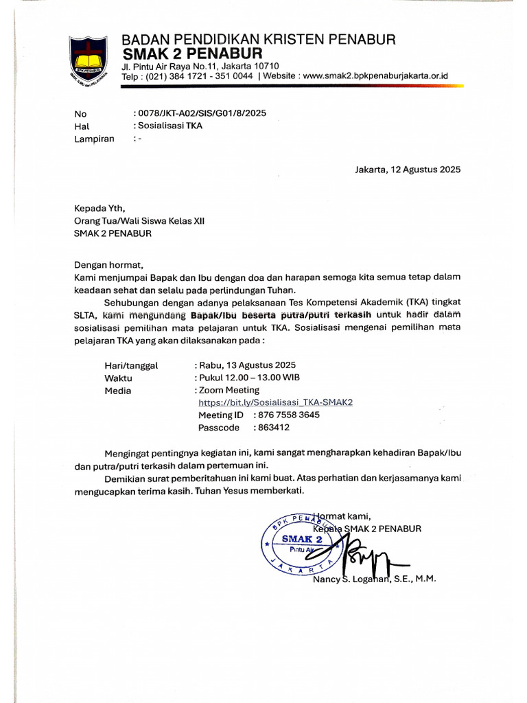 Surat Pemberitahuan TKA | PDF