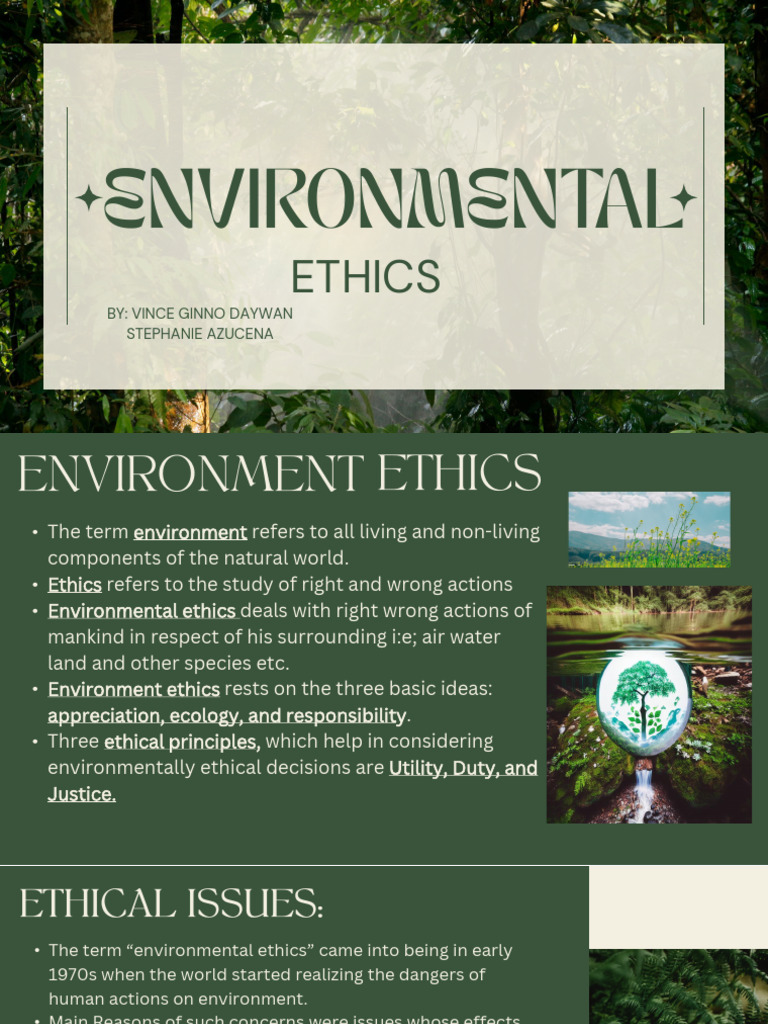Environmental Ethics in Forest Ecology | PDF | Natural Environment ...