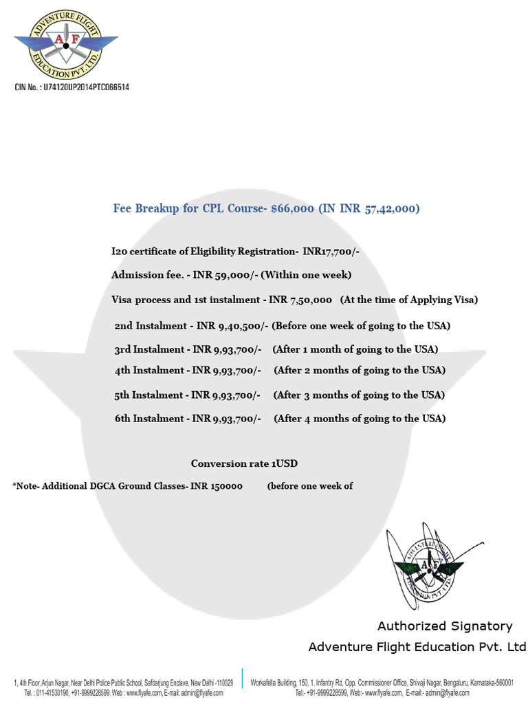 KFA Fee Breakup (66k) | PDF