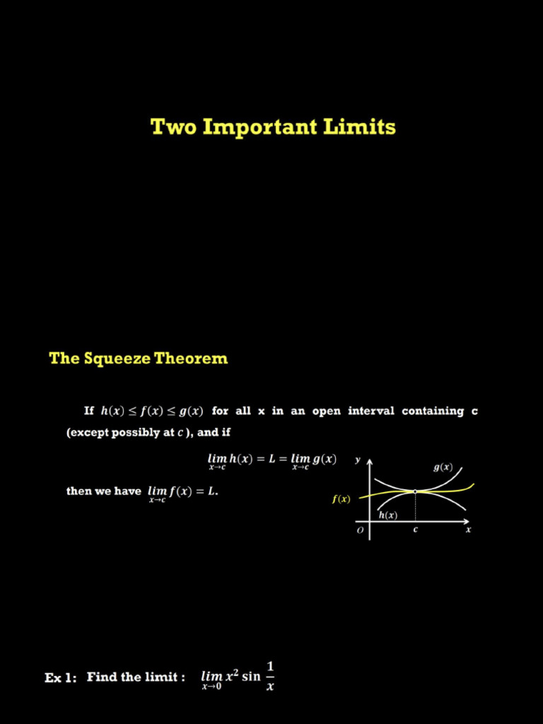 2.squzze Theorem and Two Important Limits | PDF