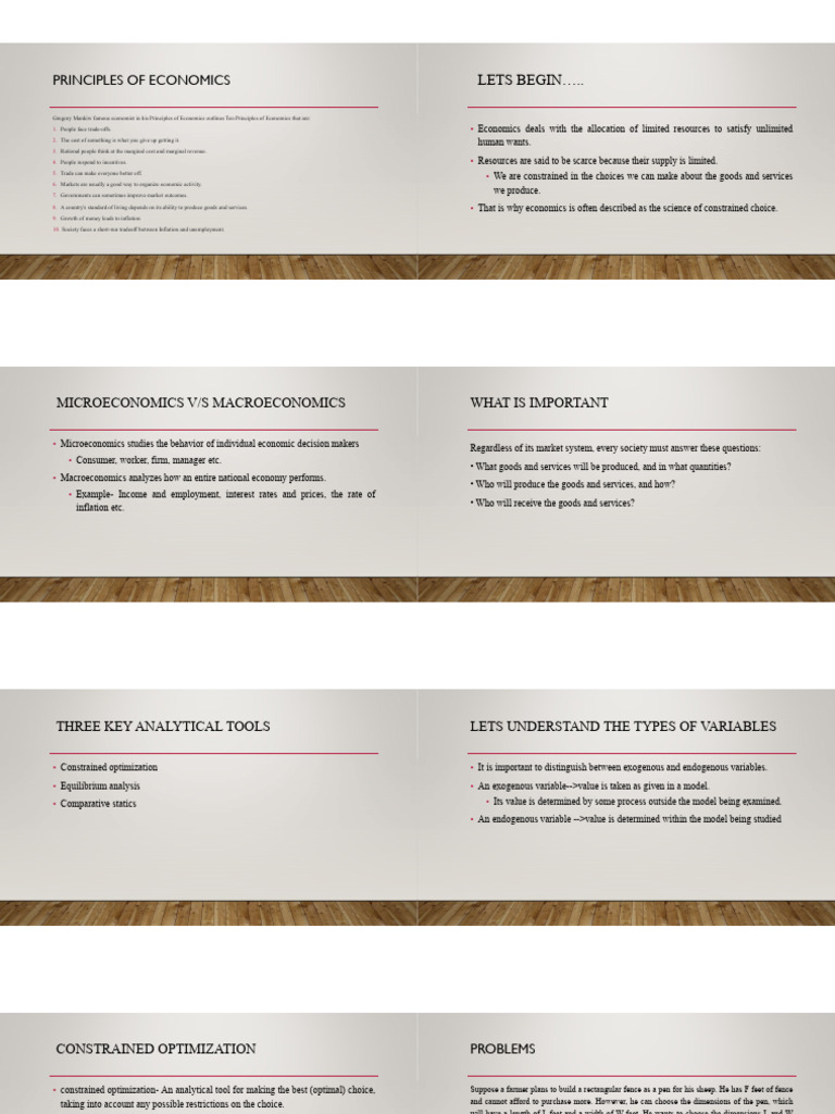 Principles of Economics - Slides - End Term - Print | PDF | Demand ...