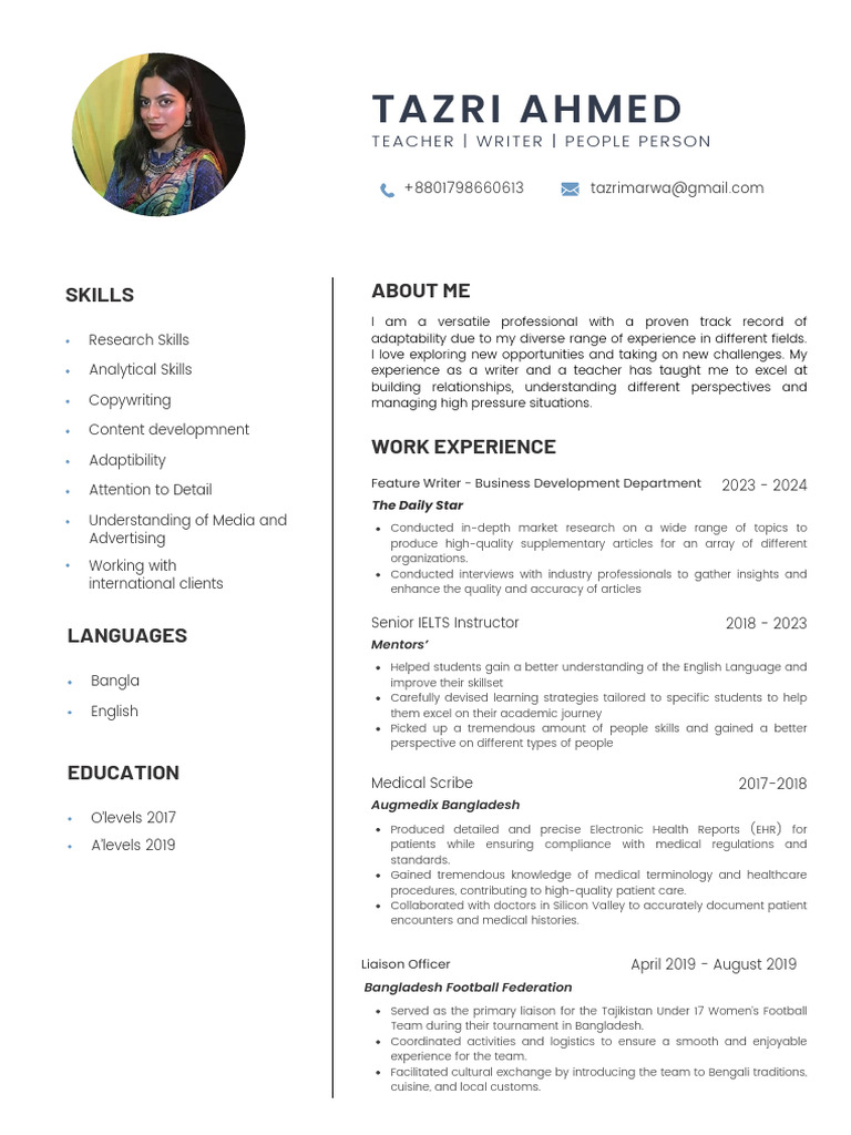 Versatile Teacher and Writer Profile | PDF | Cognition | Learning