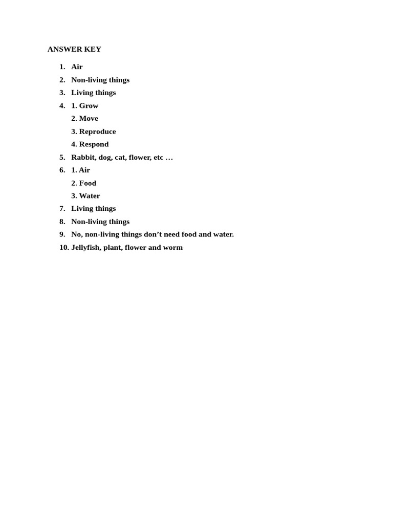 Answer Key Review Science | PDF