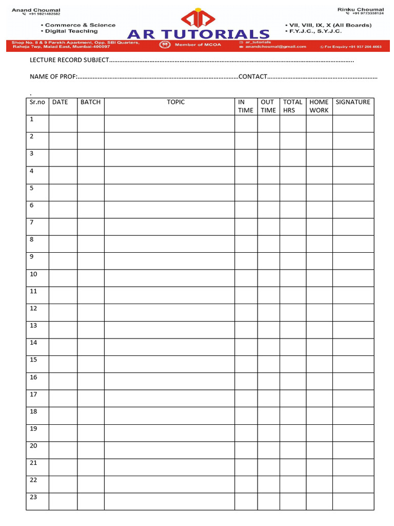 Lecture Record. | PDF