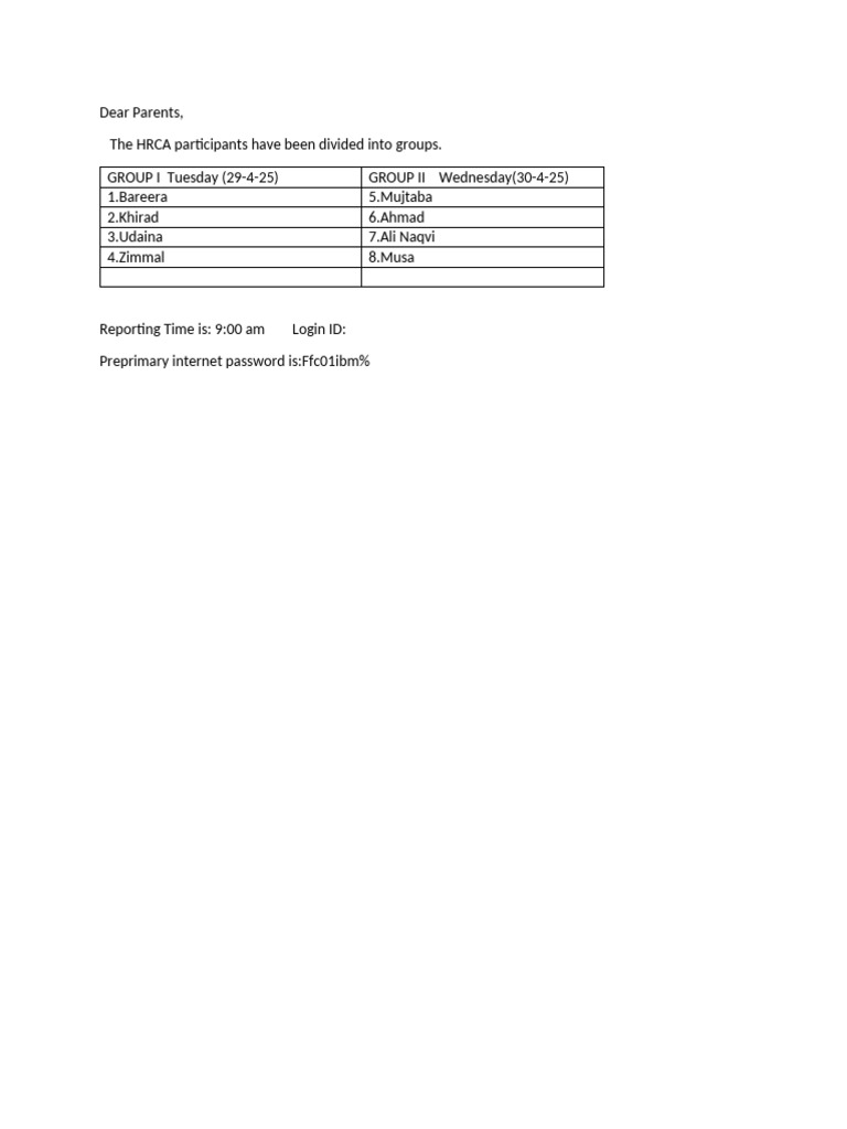 HRCA | PDF
