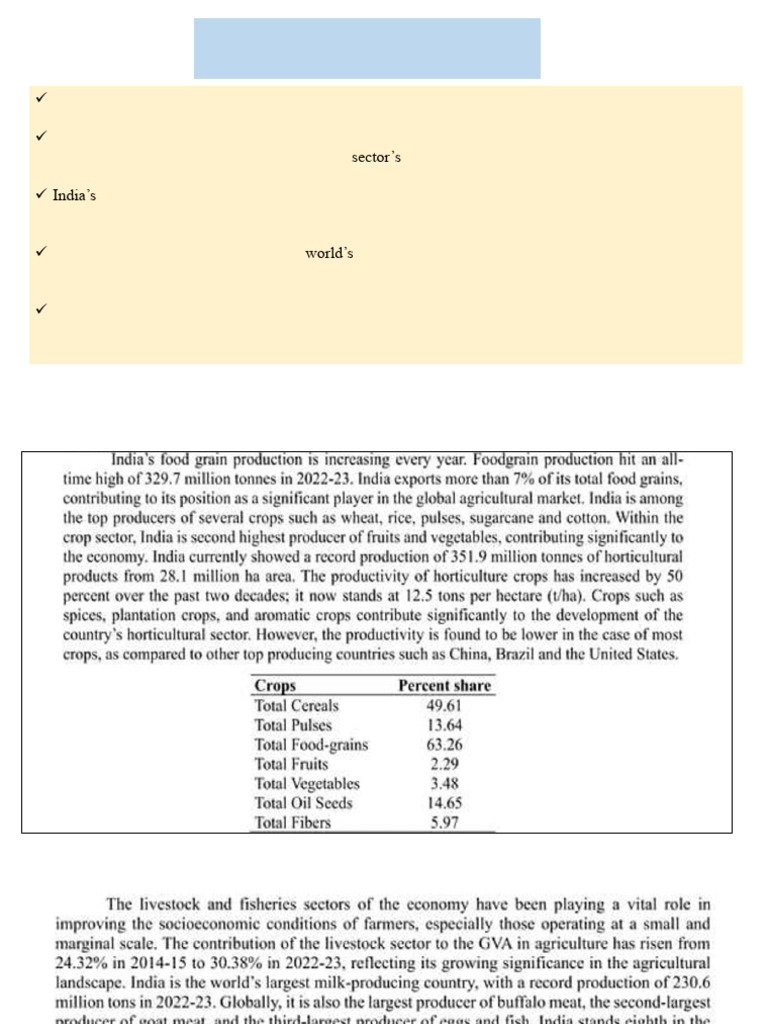 Farmining Based Livelihood System Class - I | PDF | Agriculture | Crops
