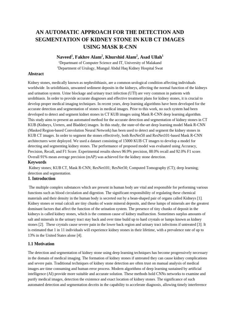 Mask R-CNN for Kidney Stone Detection | PDF | Image Segmentation | Deep ...