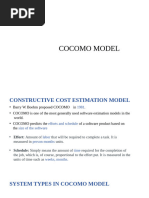 COCOMO Model Overview and Calculations | PDF | Applied Mathematics