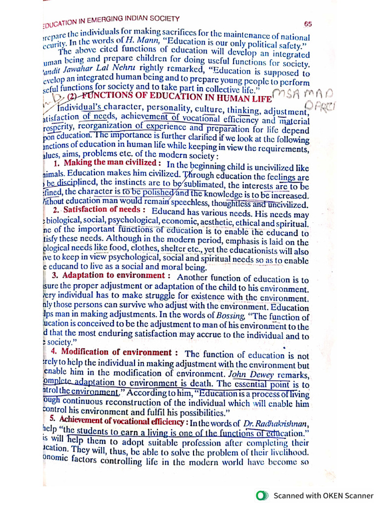 Functions of Education | PDF