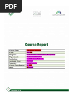 Using The Template For A Course Report-English | PDF | Course ...