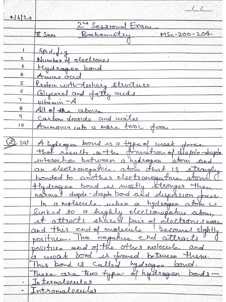 Biochemistry Sessional | PDF