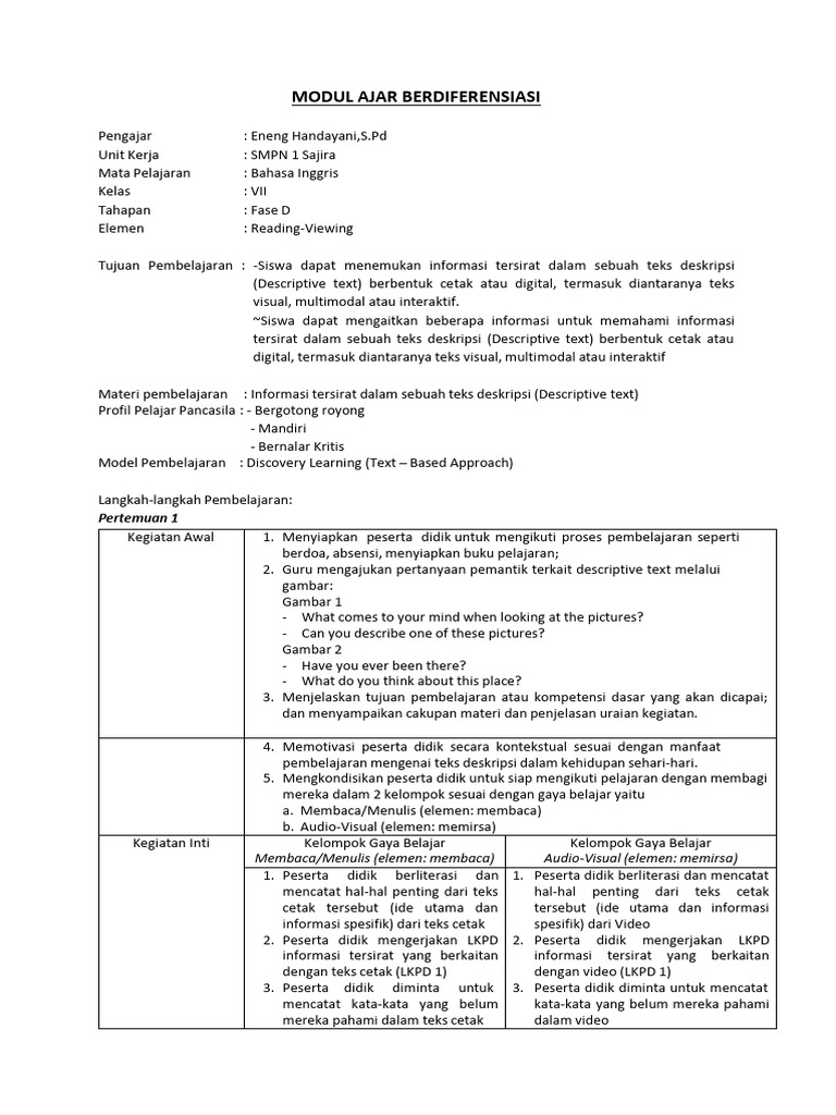 Modul Ajar Oke | PDF