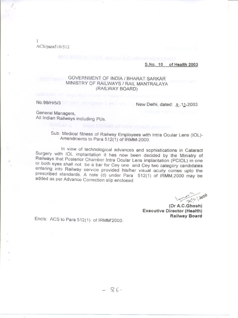 IOL Policy Update for Railway Employees | PDF | Light | Face