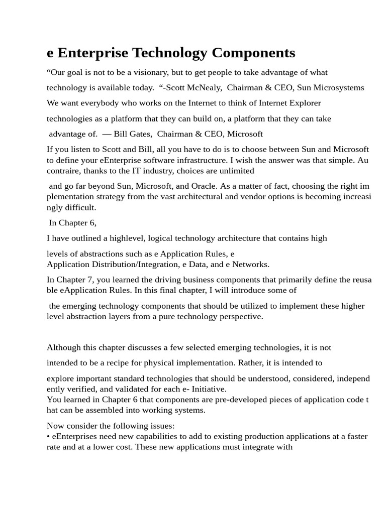 E Enterprise Technology Components Pdf Key Cryptography