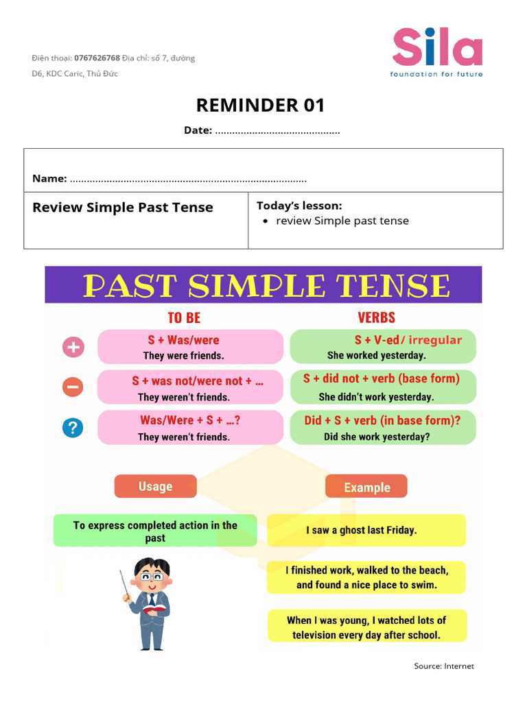 Movers Simple Past Review | PDF