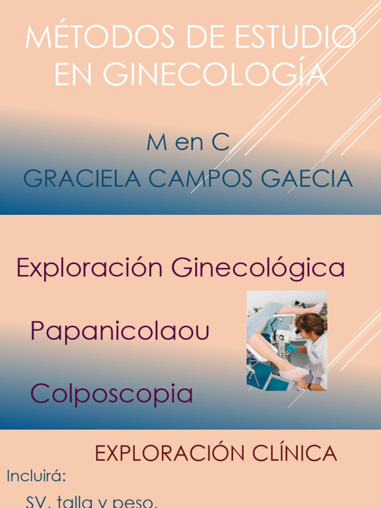 Metodos De Estudio En Ginecologia Pdf Medicina Clinica Ginecología