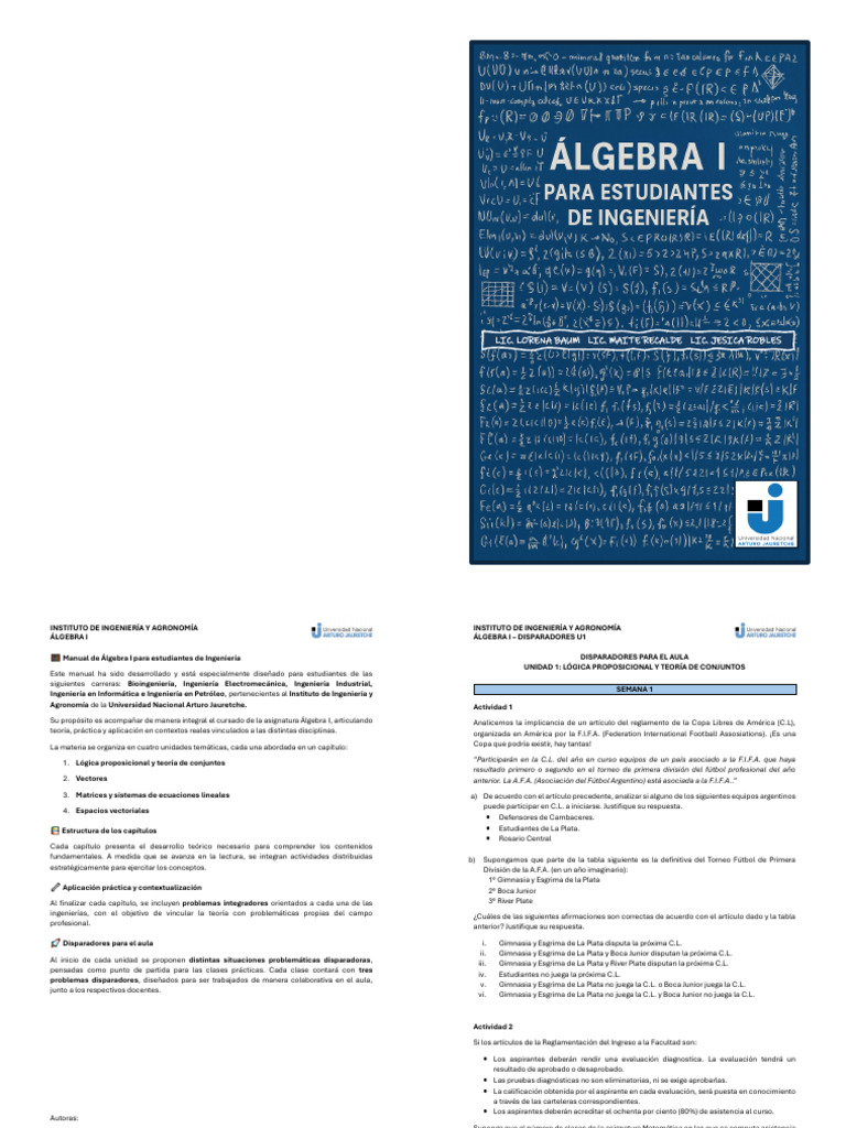 ? Manual de Álgebra I para Estudiantes de Ingeniería | PDF ...