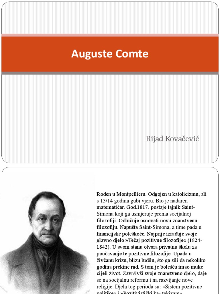 Auguste Comte | PDF