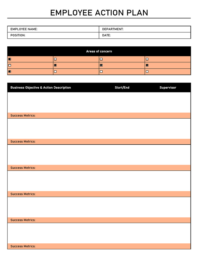 Employee Action Plan Template | PDF