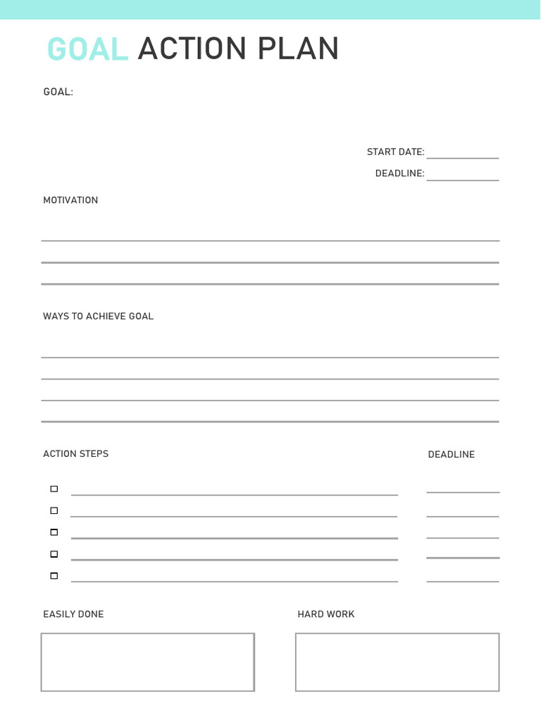 Goal Action Plan Template | PDF