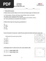 Grade 5 Science TCAP Practice Test | PDF | Solar System | Asteroid