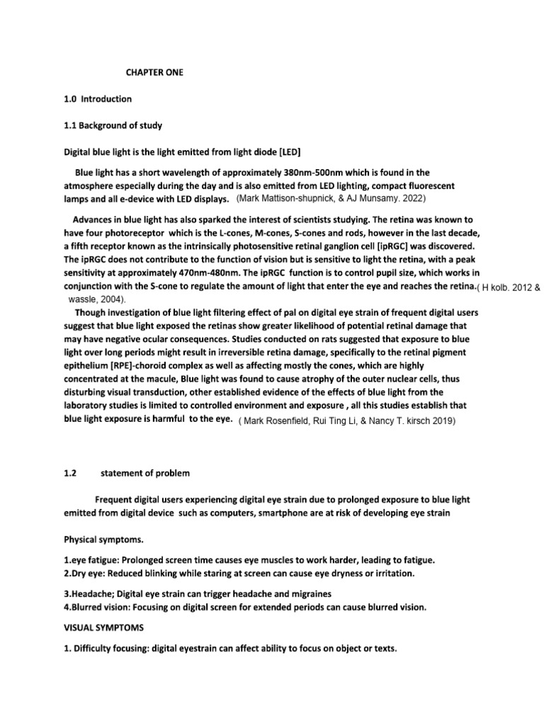 Investigation of Blue Light Filter Effects of Pals On Digital Eye ...