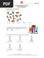 Math Kangaroo USA 2025 Test for Grades 1-2 | PDF