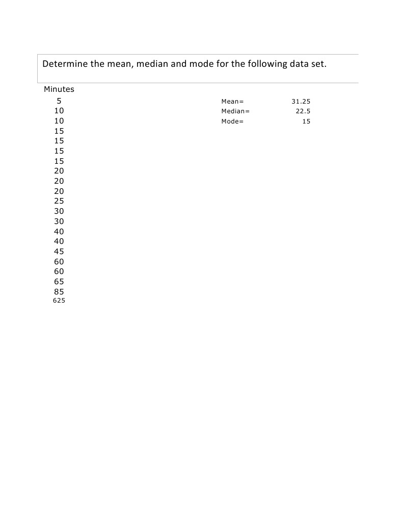 Mean - Median - Mode | PDF
