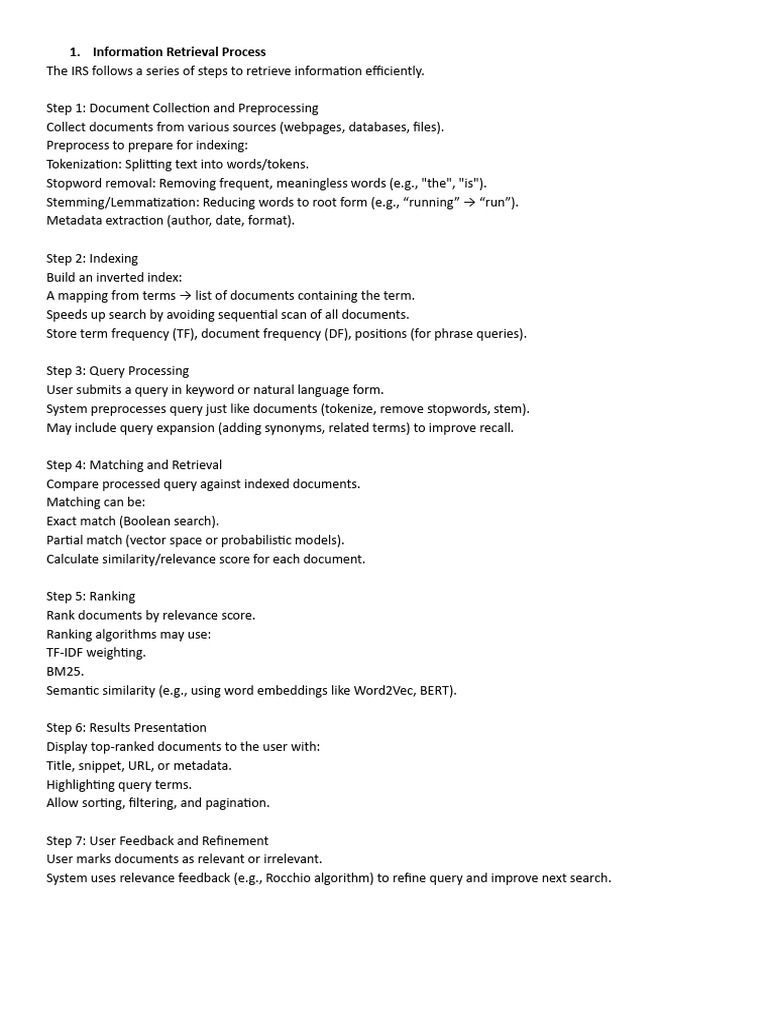 Information Retrieval PDF | PDF | Information Retrieval | Search Engine Indexing