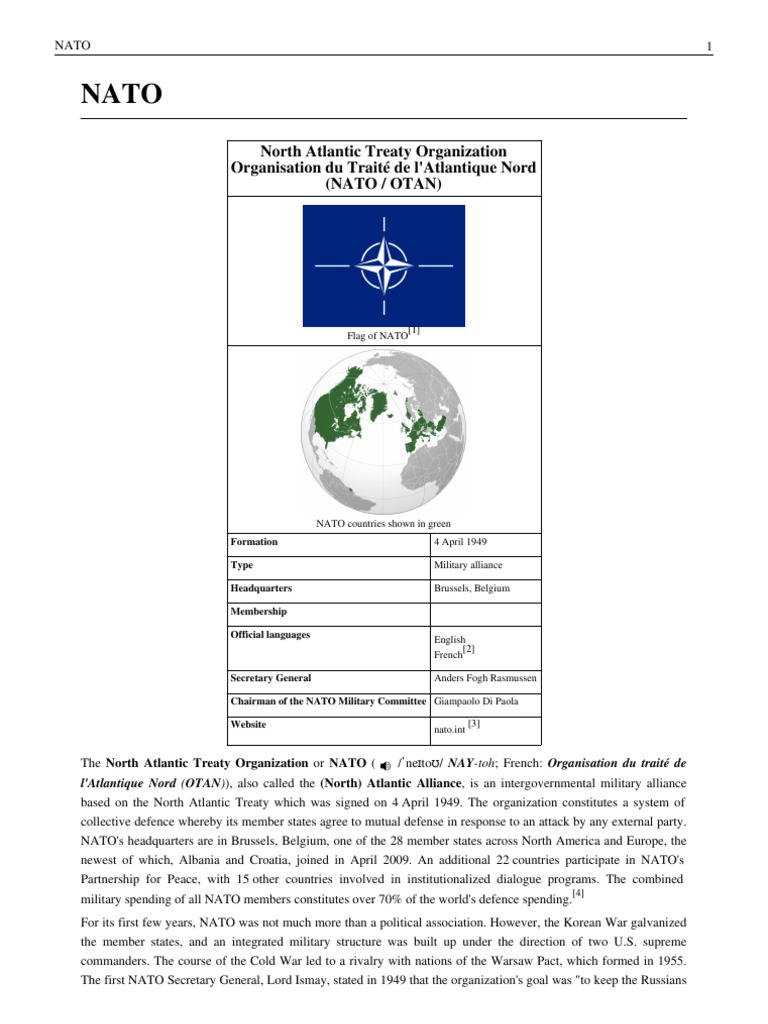 Nato | PDF | Nato | International Security Assistance Force