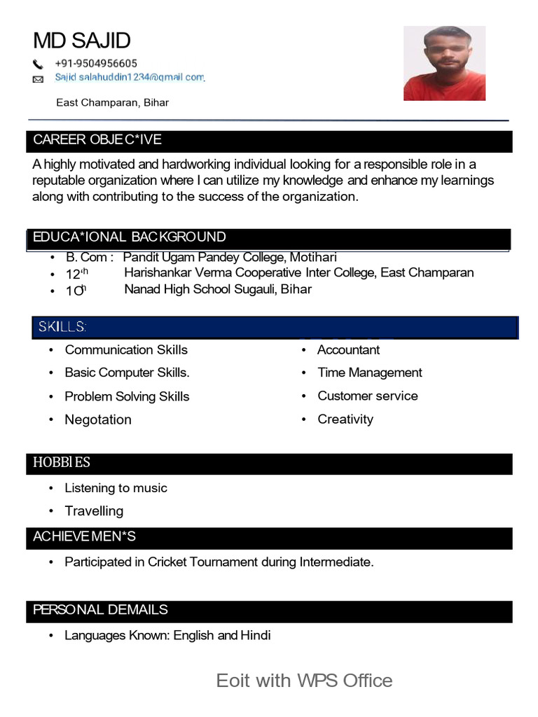 Mohd Sajid Resume (1) PDF Updated | PDF