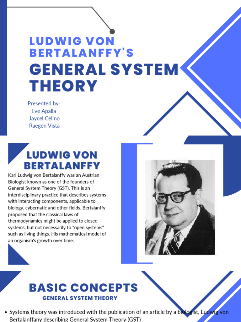 Ludwig Von Bertalanffy'S: General System Theory | PDF | System ...