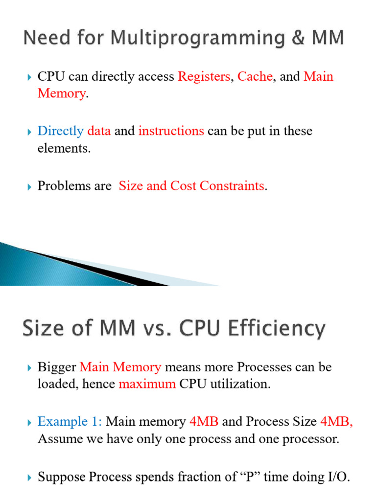 CPU Utilization and Memory Management | PDF | Central Processing Unit ...