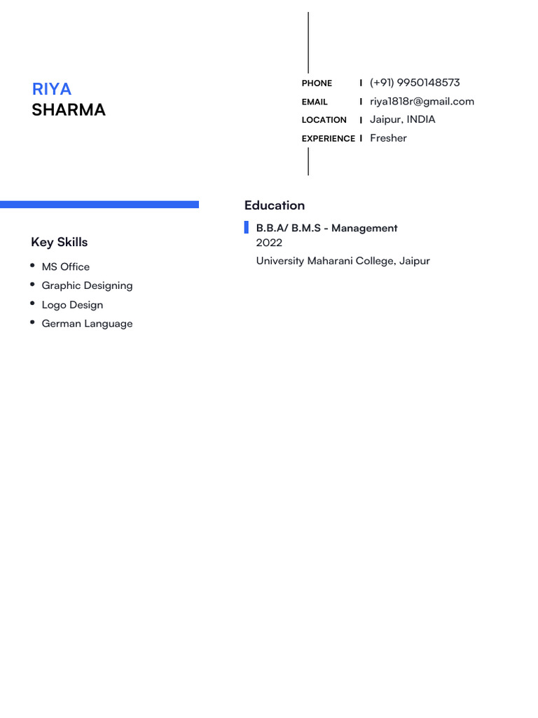 Naukri Riya Sharma | PDF